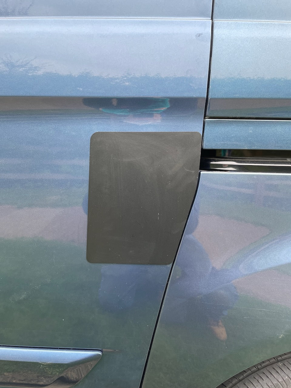 Custom 13> passenger sliding door external latch shield - Black ...