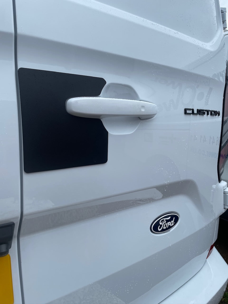 Ford Transit Custom 2023 twin rear door handle shields - Vanlocker Ltd